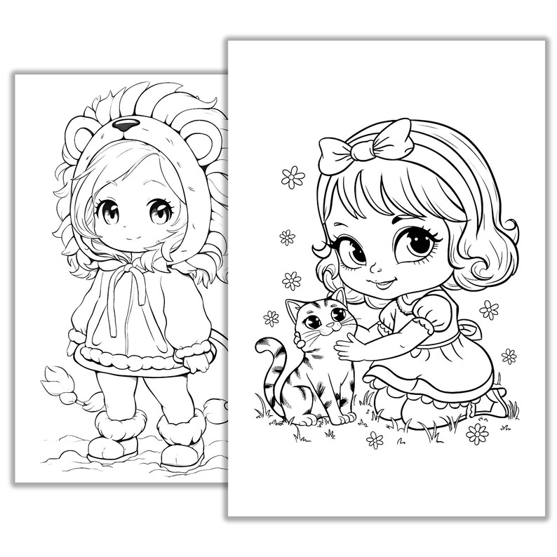 A Collection of Anime Style Coloring Pages | Printable Anime-inspired ...