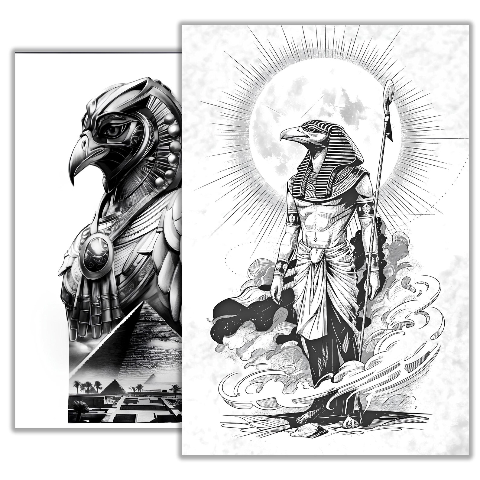 Ra God of Egypt Tattoo Sketch – Powerful and Symbolic Custom Ink Design ...