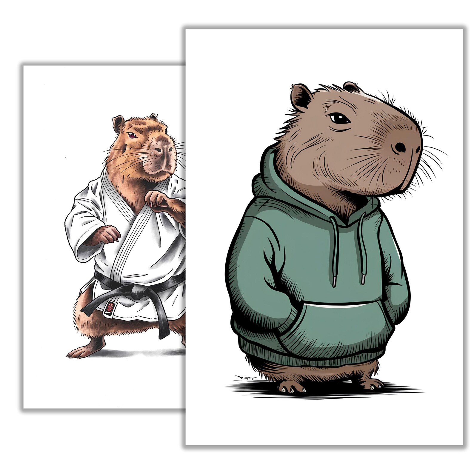 Capybara Tattoo Sketch Adorable and Unique Custom Ink Design - Etsy