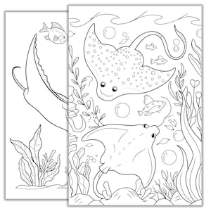 Underwater Exploration Coloring Page | Printable Ocean Adventure Art ...