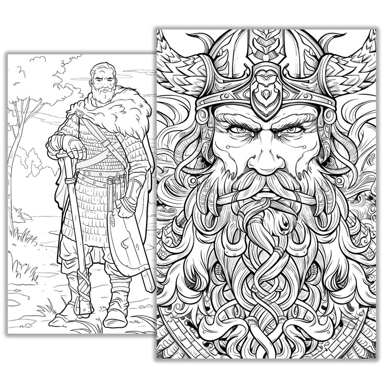 Vikings Coloring Page – Bold and Epic Printable Art for History ...