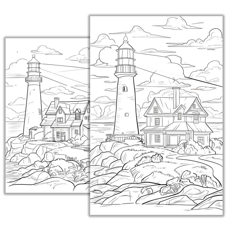 Lighthouse Coloring Pages – Printable Coastal Coloring Sheets for Kids ...