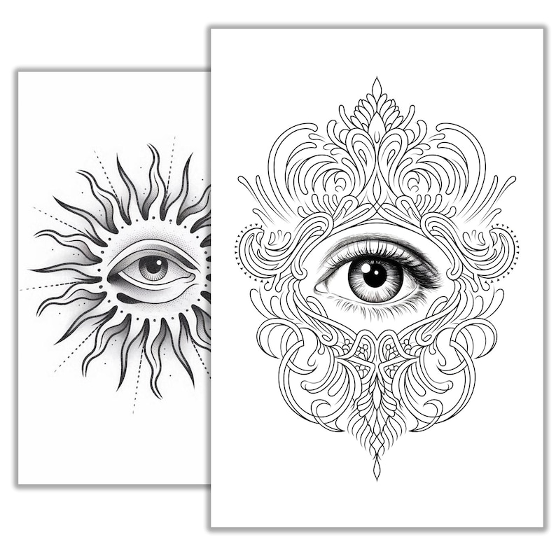 Eye Tattoo Design – Mystical Symbolism Art for Custom Ink - Etsy
