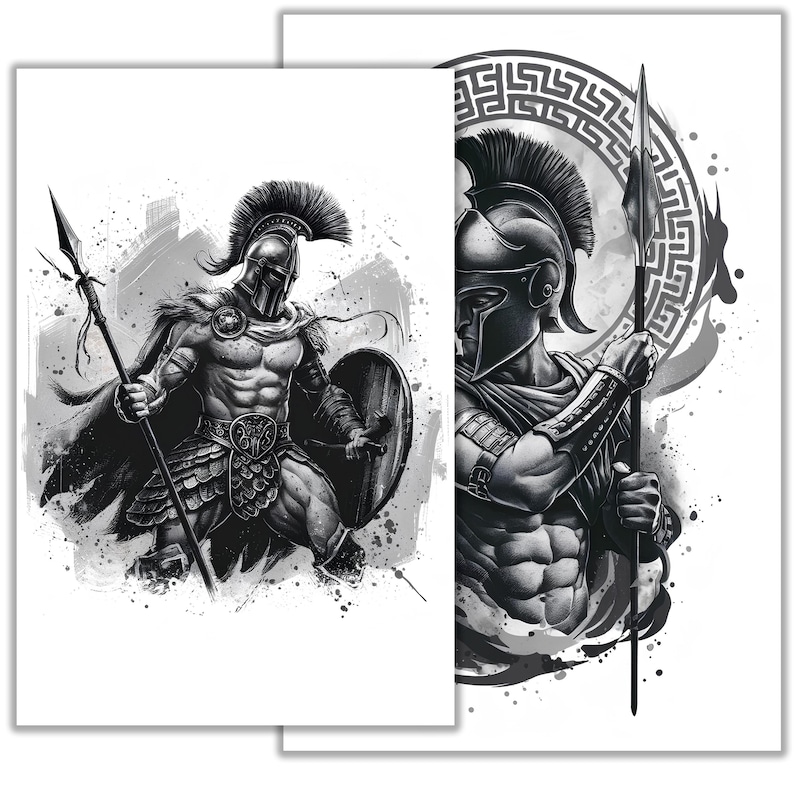 Spartan Tattoo Sketches | Ancient Warrior Helmet Designs | Greek ...