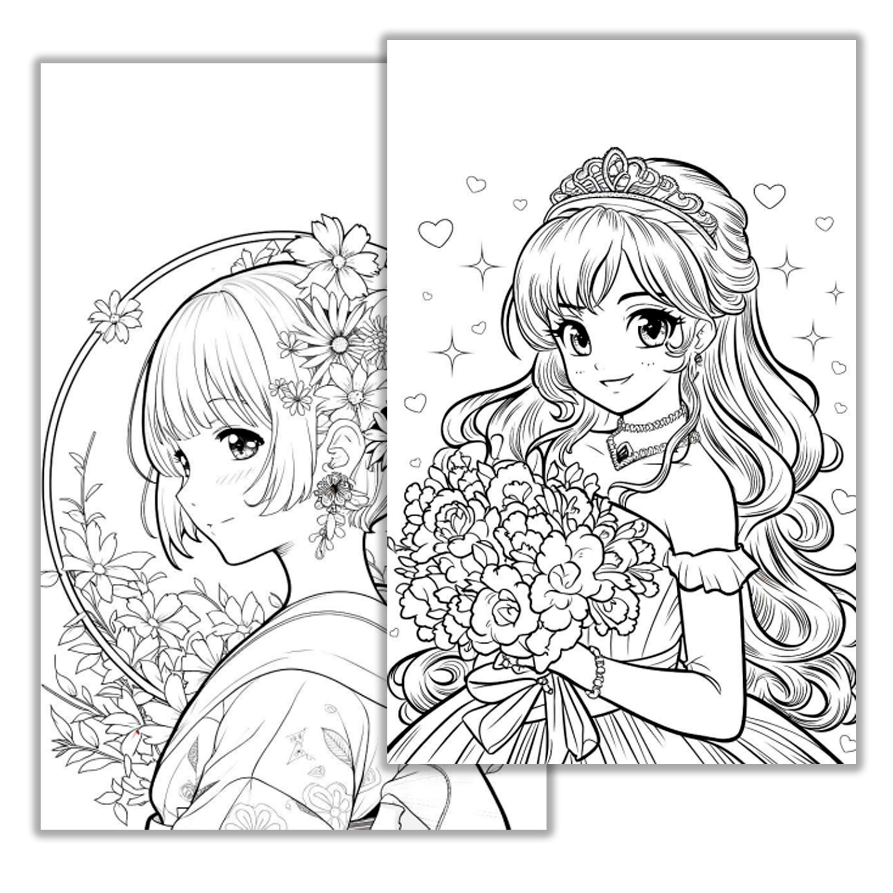 Coloring Pages Anime Girl, Coloring Pages for Adults. Coloring Pages ...