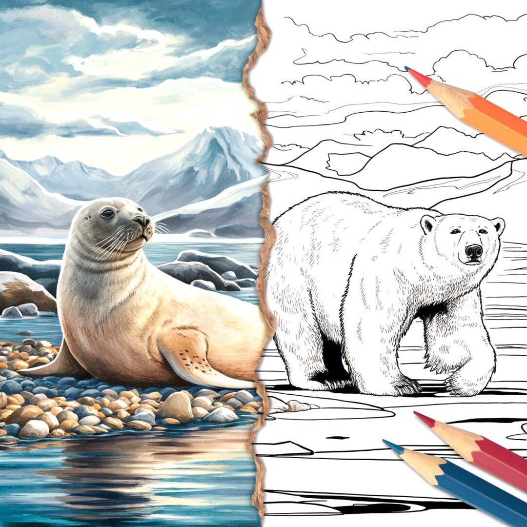 Arctic Coloring Page – Fun and Educational Printable Art for Kids - Etsy