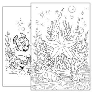 Underwater Exploration Coloring Page | Printable Ocean Adventure Art ...