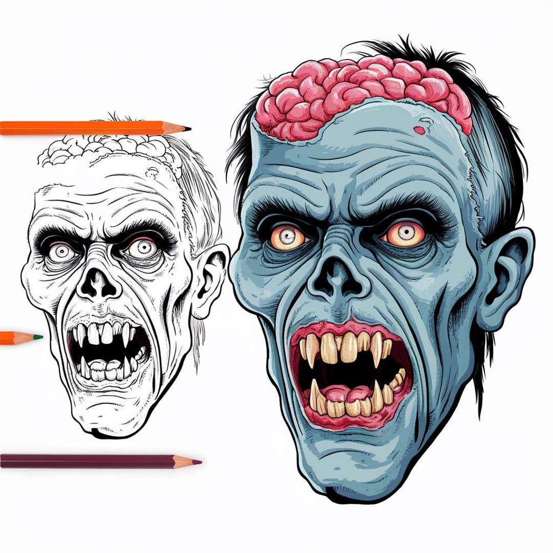 Zombies Coloring Page | Spooky and Fun Halloween Printable Coloring ...
