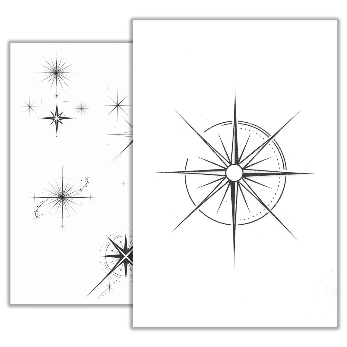 Star Tattoo Sketch – Custom Celestial Design - Etsy