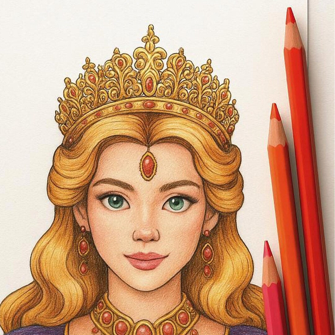 Princess Coloring Pages – Printable Fairytale Royalty Coloring Book for ...