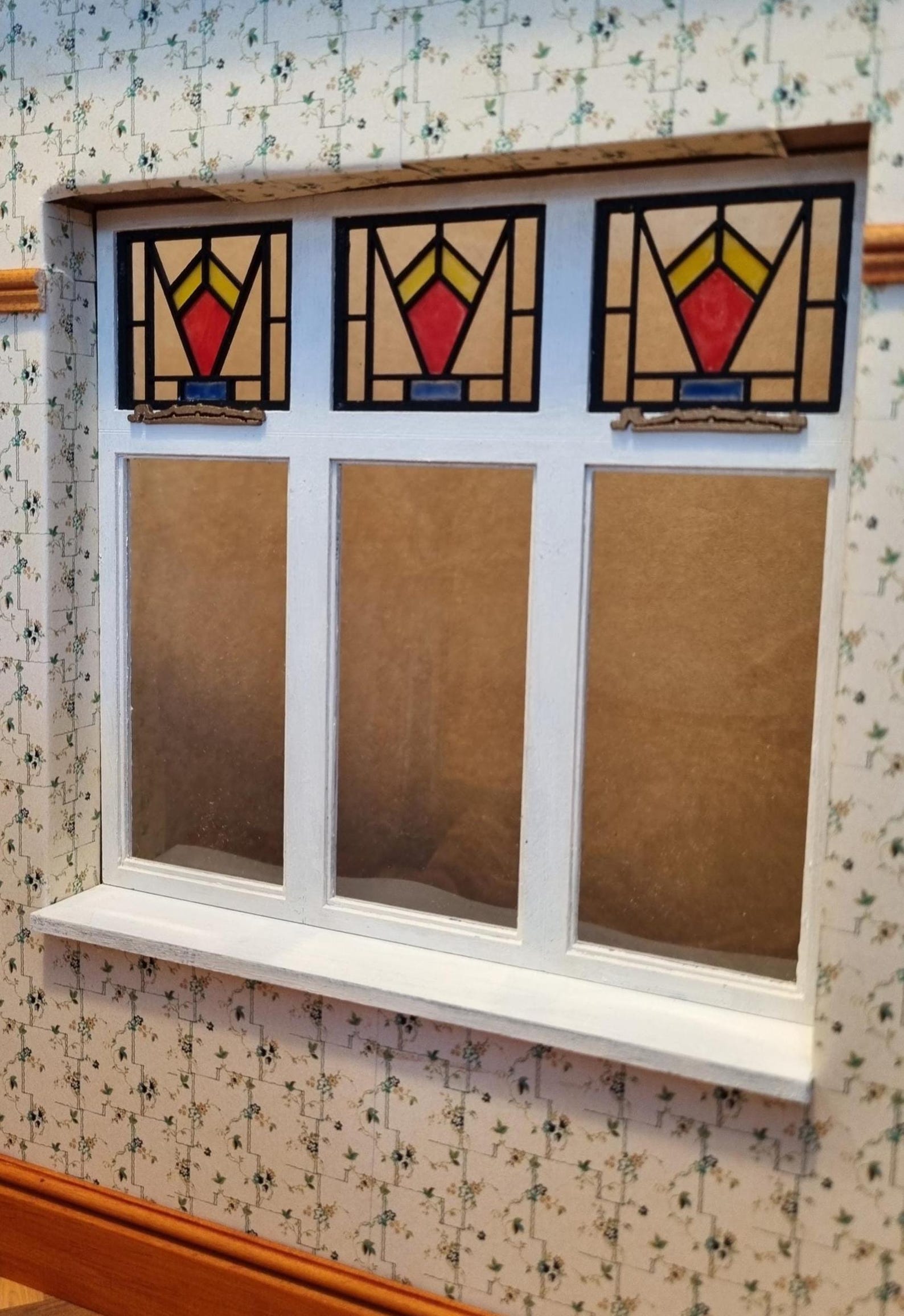 Room Box, 12th Scale Art Deco Style With Iconic Fireplace, Coloured ...