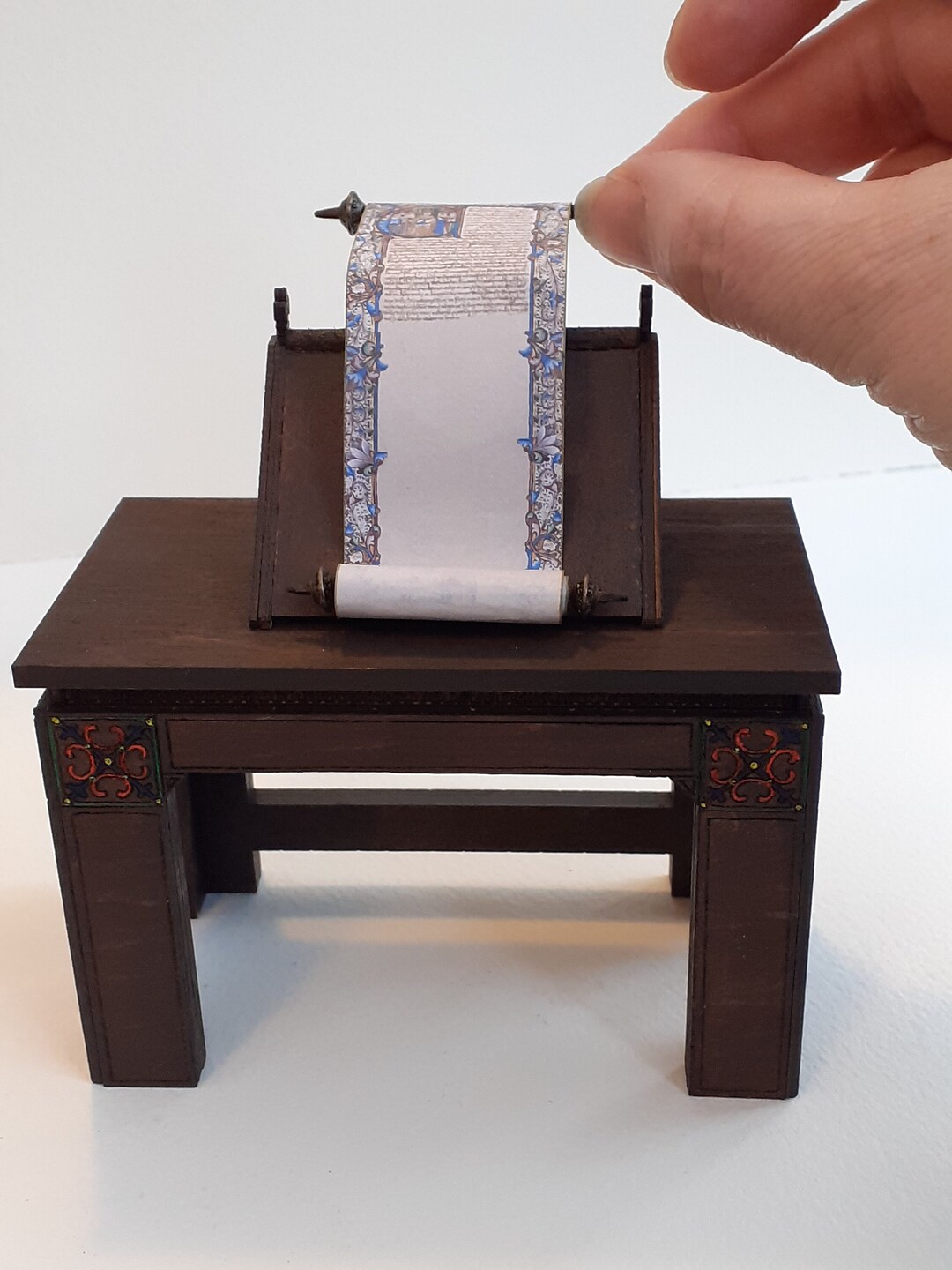 Dolls House Medieval Ancient Scroll. Rolls and Unrolls With Bronze End ...
