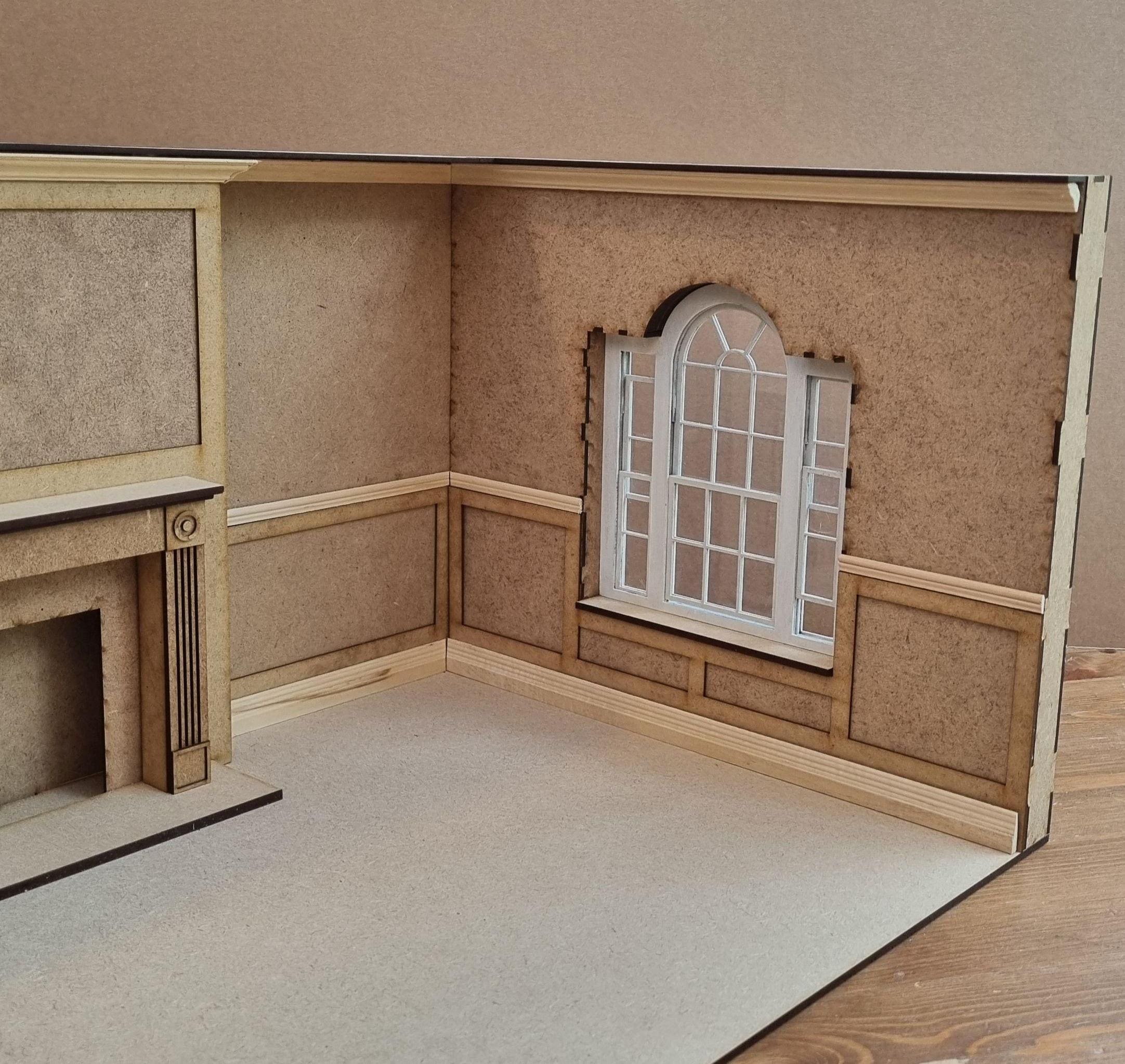 Room Box, 12th Scale Regency Style With Fireplace, Georgian Window ...