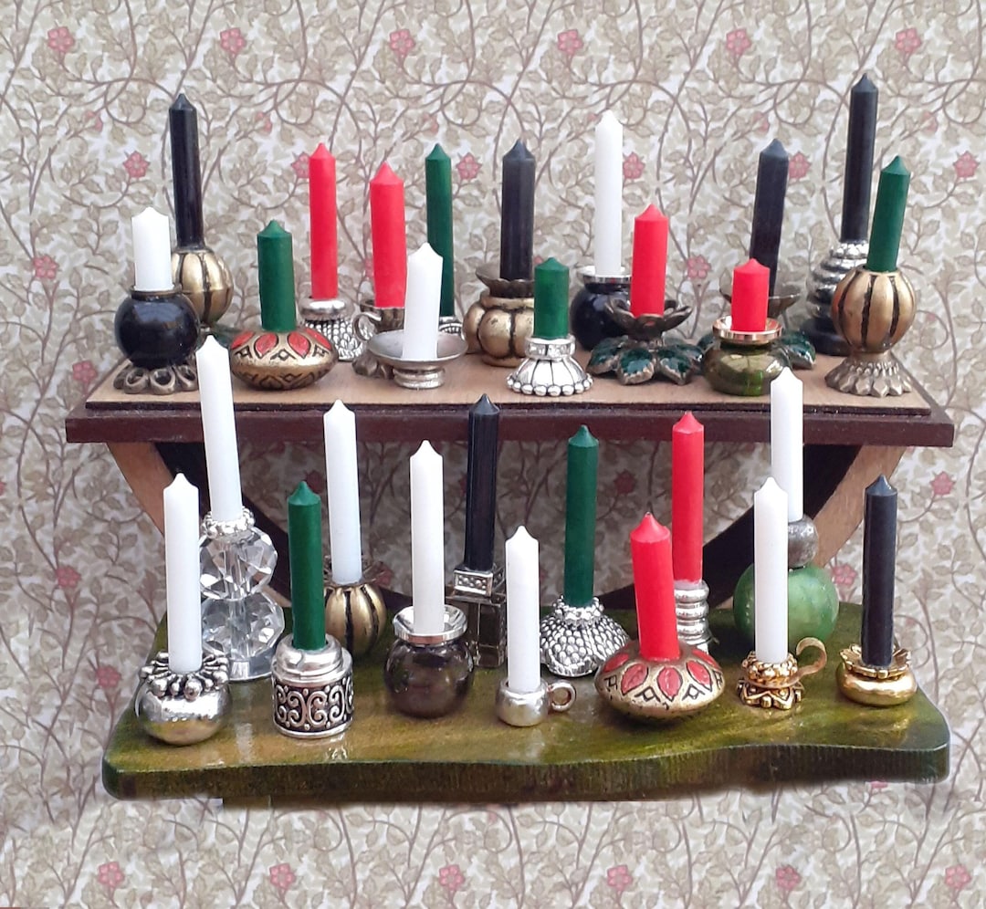 Dolls House Candlestick With Candle. Many Different Styles. 1/12 Scale ...