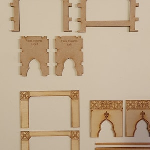 Dolls House Medieval Tudor Writing Desk & Stool. 12th Scale Wood Kit or ...