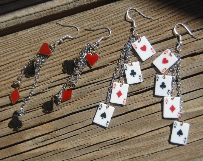 Playing Card Earrings - Etsy