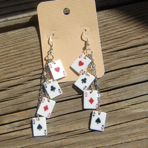 Playing Card Earrings - Etsy