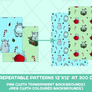 Yeti Christmas Monster Clipart Digital Files - Commercial-use ...