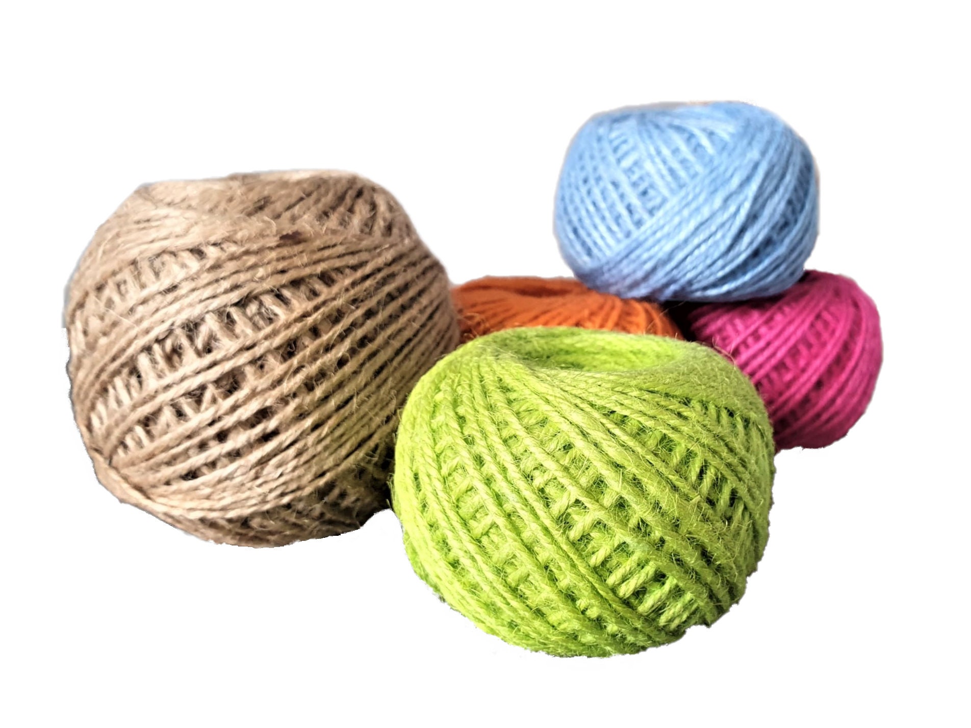 BULK DEAL KIS Colored Jute Twine Natural 328 Ft for Handmade, Diy ...