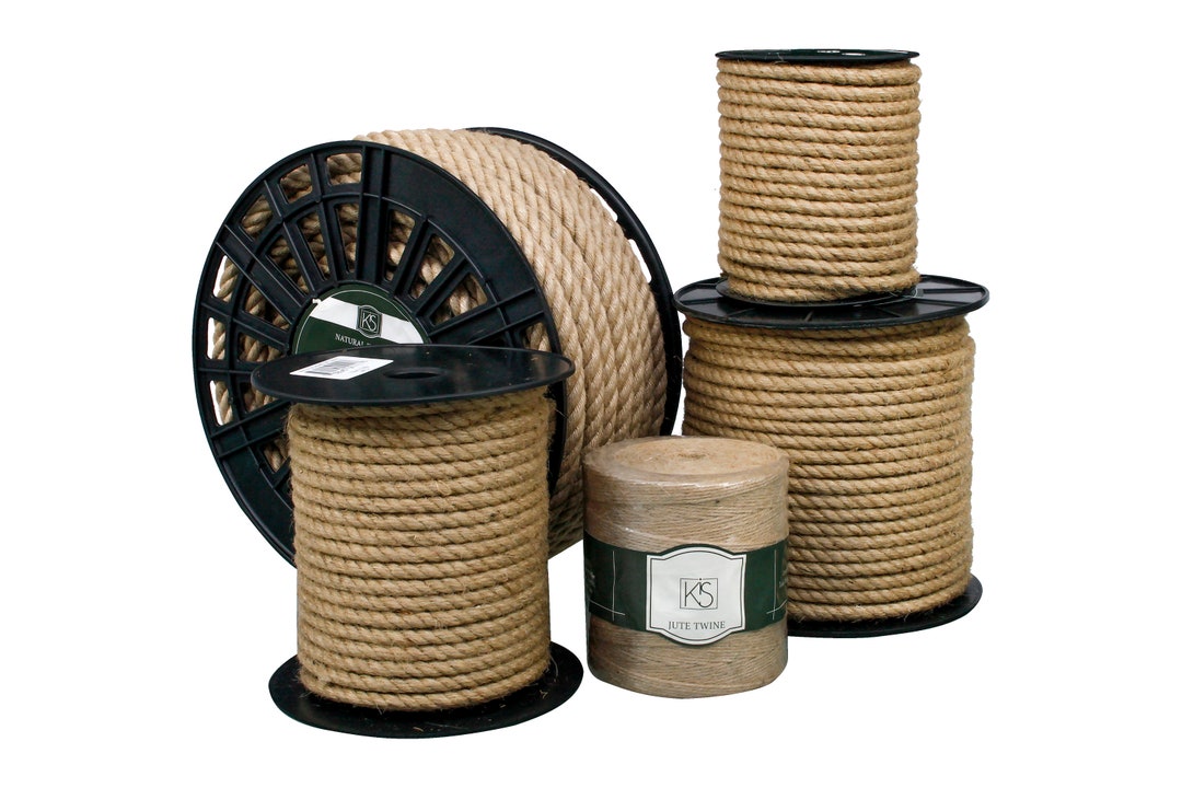 BULK KIS 100% Natural Jute Hessian Rope, Organic Jute Rope, Jute Cord ...