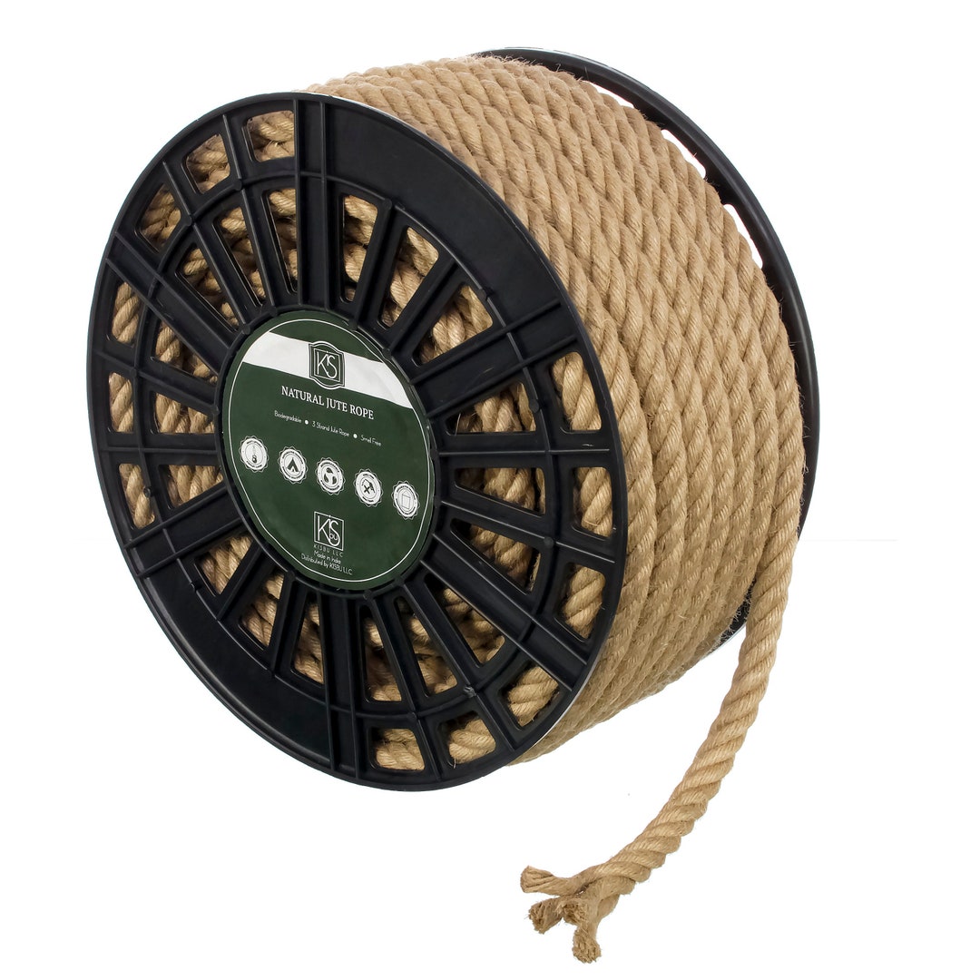 BULK KIS 100% Natural Jute Hessian Rope, Organic Jute Rope, Jute Cord ...