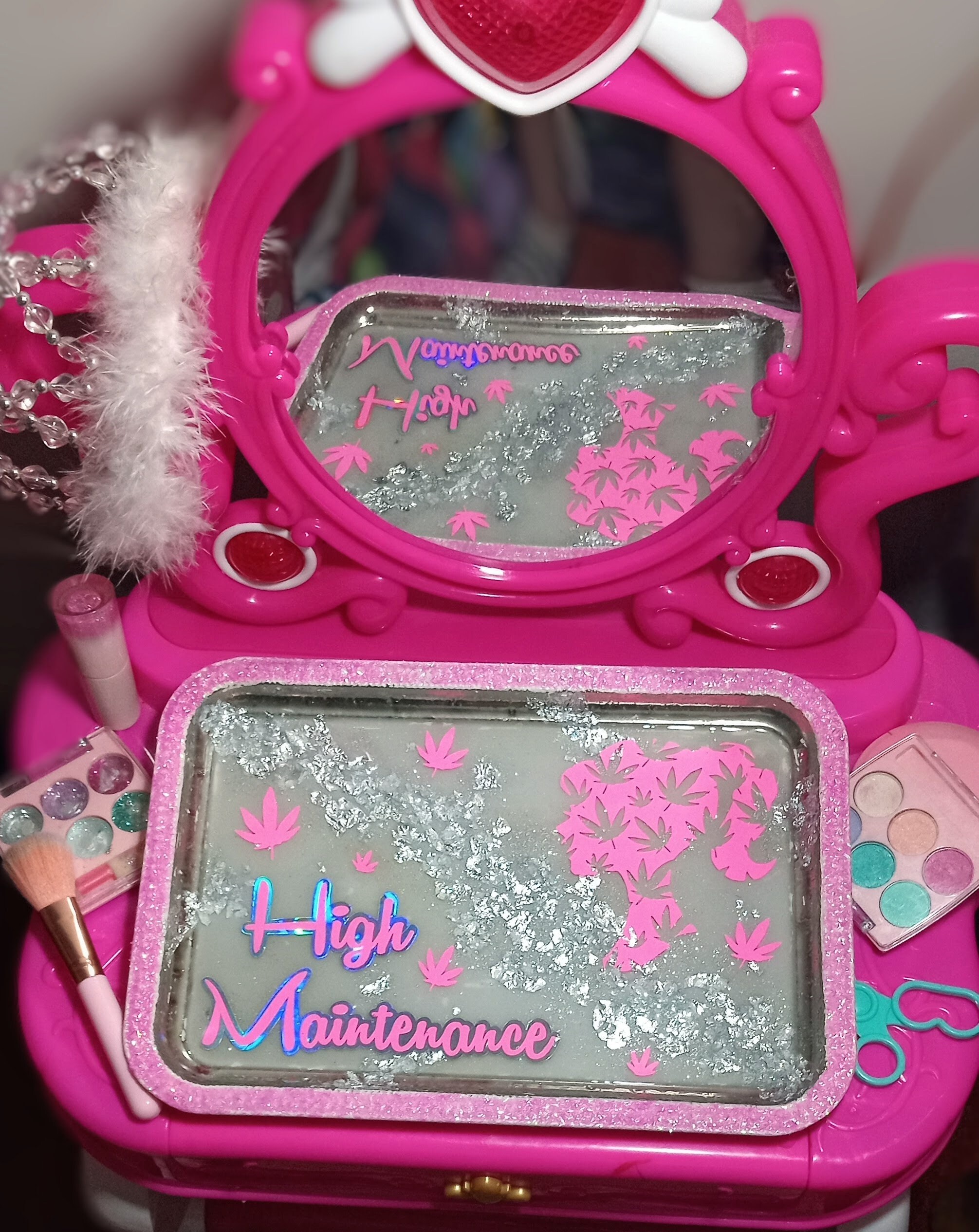 Pink Barbie 420 Rolling Tray High Maintenance Metal Weed - Etsy
