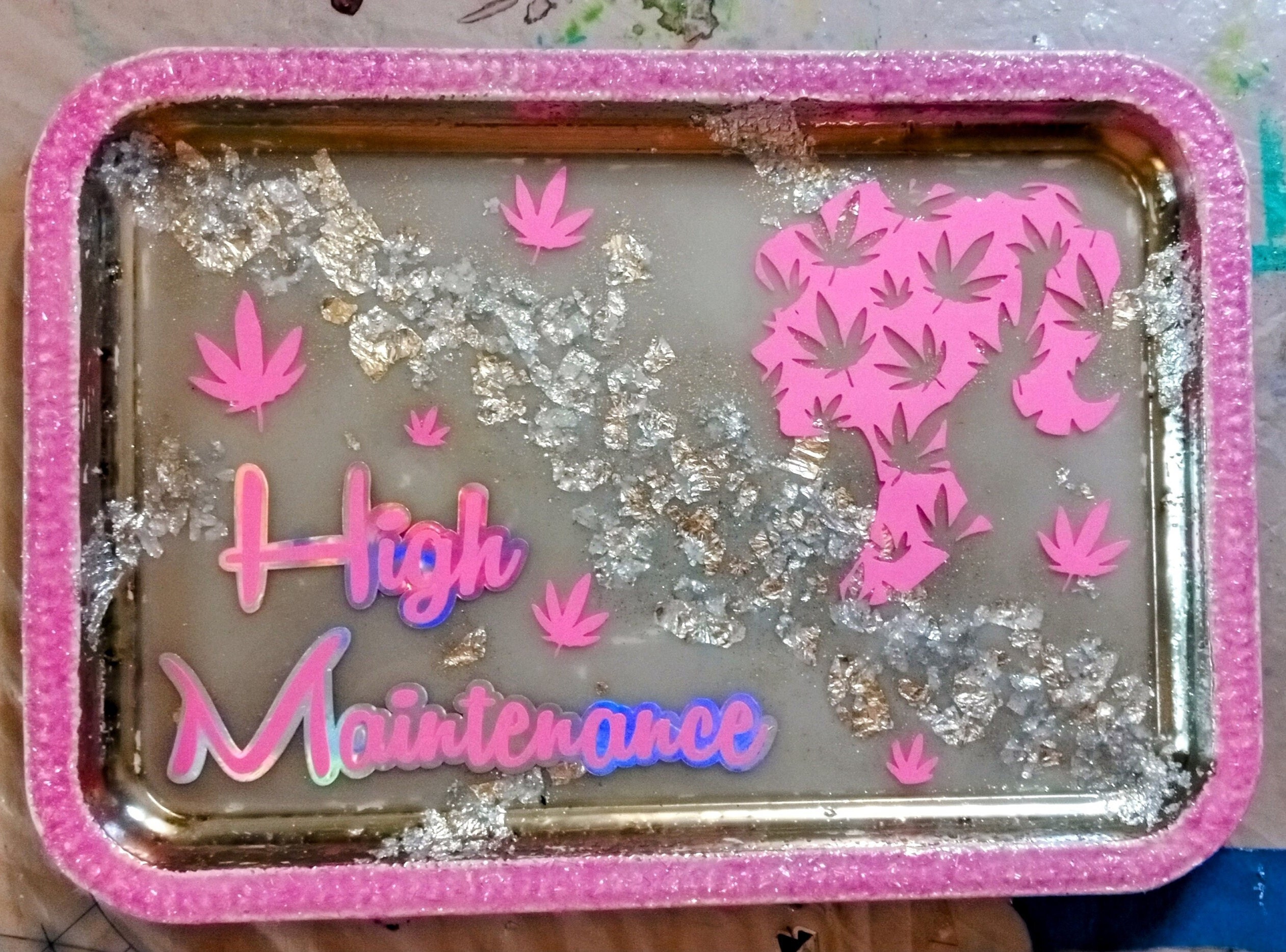 Pink Barbie 420 Rolling Tray High Maintenance Metal Weed - Etsy