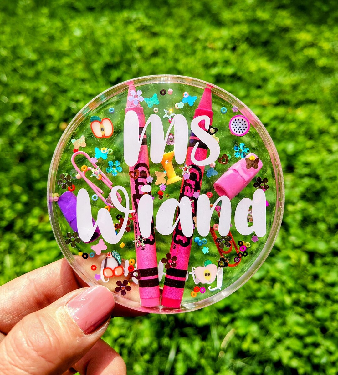 Teacher Coaster Paperweight Personalized Teacher Coaster Resin Coasters ...