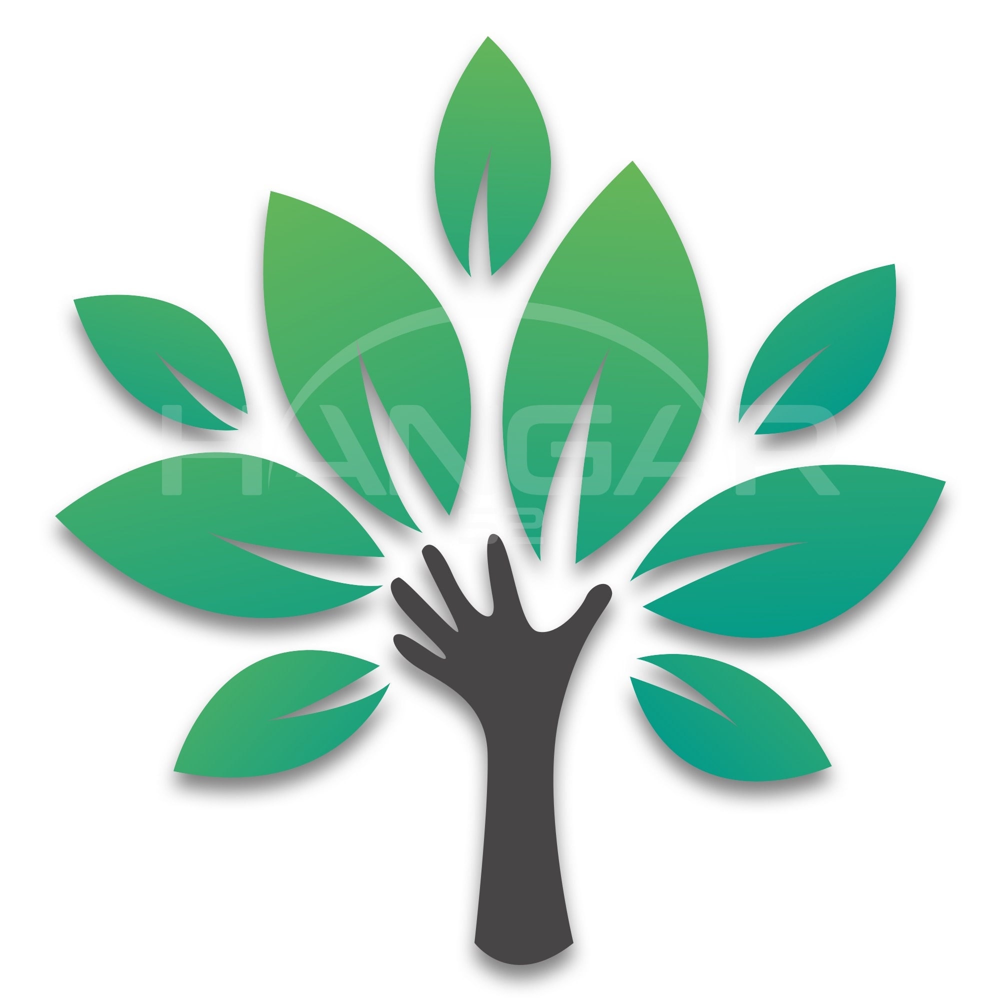 Hand Style Tree SVG - Etsy