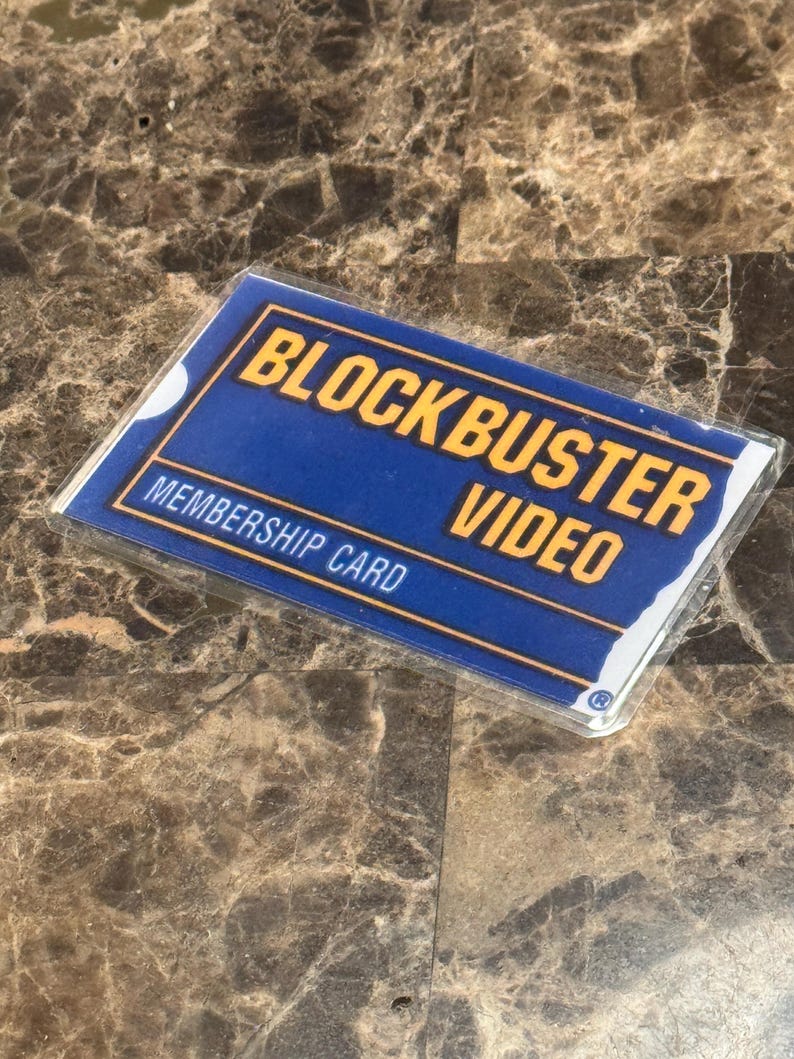 Novelty Replica Laminated Blockbuster Video Membership Card - Etsy