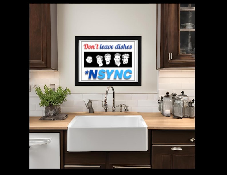 Don't Leave Dishes *NSYNC Image to Make Your Own Sign Files - Black and ...