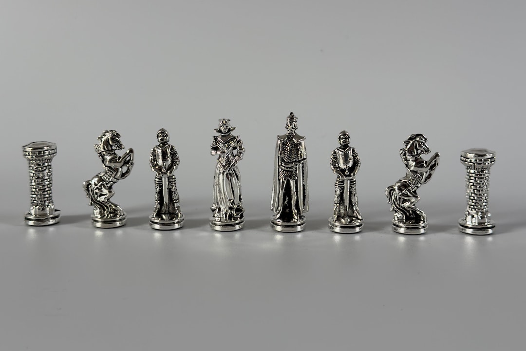 The Medieval Era Metal Chess Pieces - for Birthday Gift, Chess Set ...