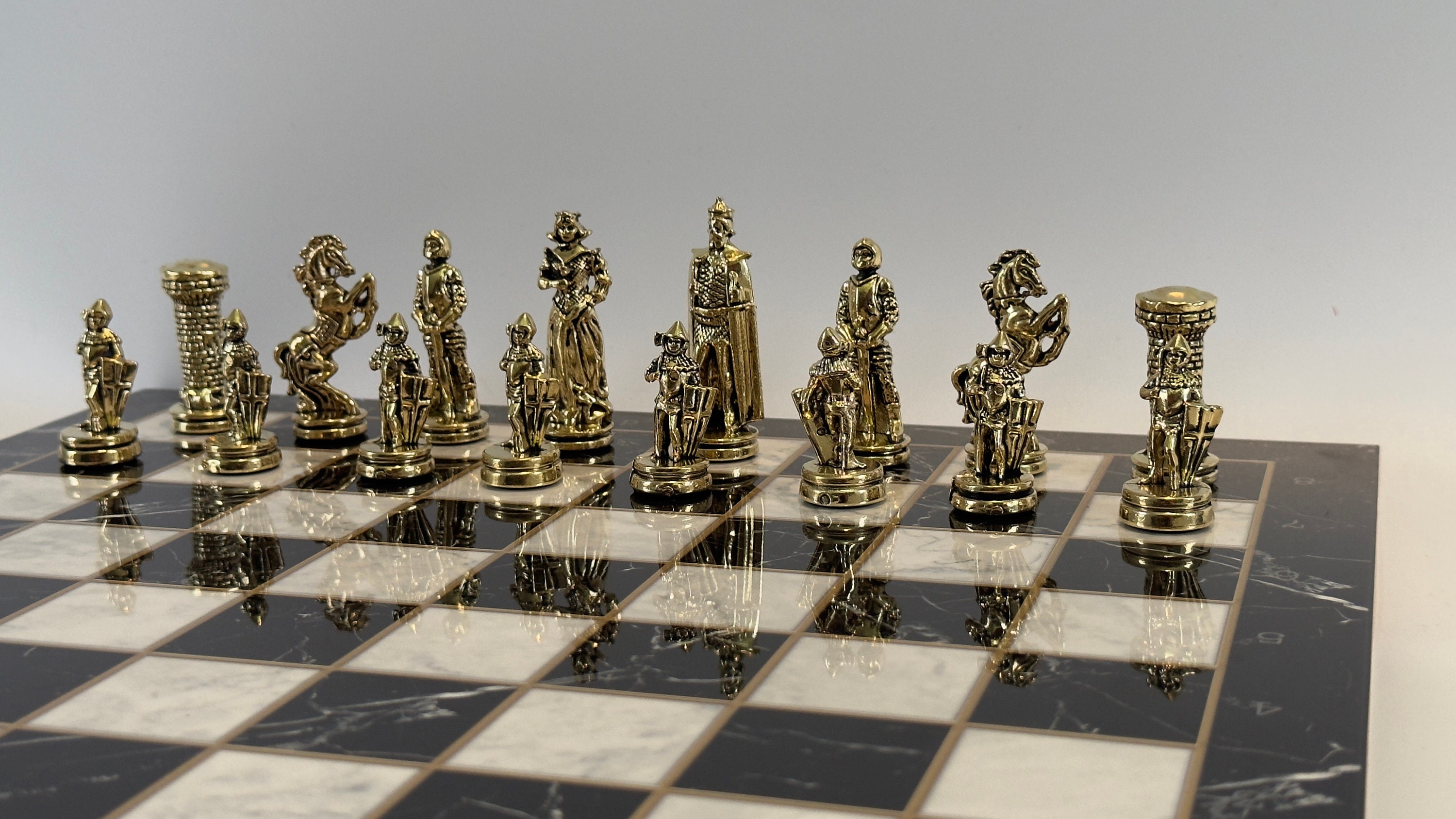 The Medieval Era Metal Chess Pieces - for Birthday Gift, Chess Set ...