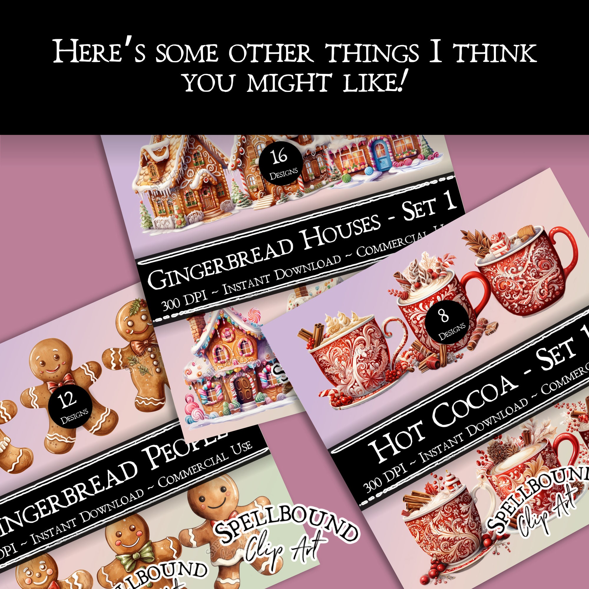 Gingerbread House Digital Clipart, Commercial Use, Instant Download ...