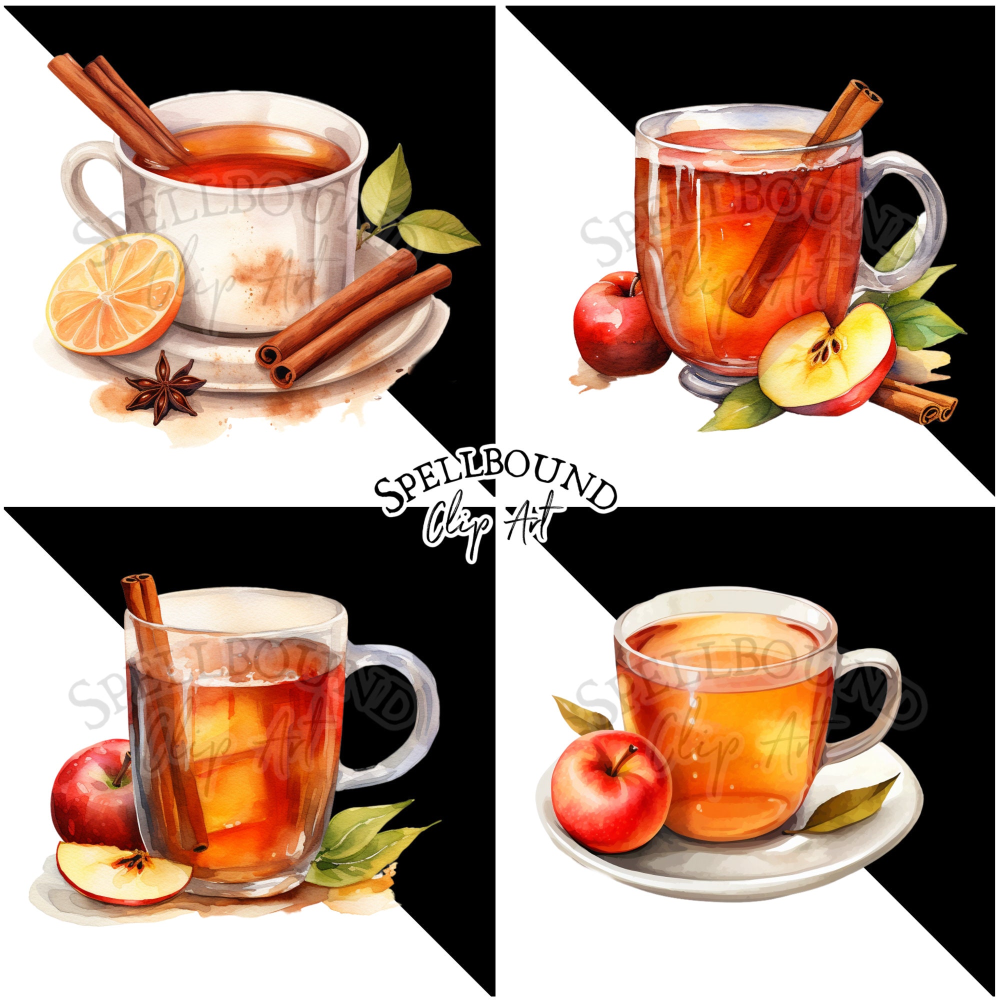 Apple Cider Digital Clipart, Commercial Use, Instant Download, Apple ...