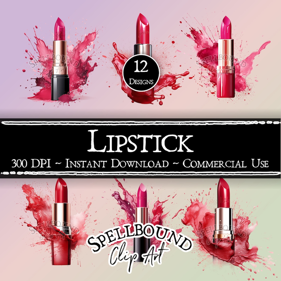 Lipstick Digital Clipart, Commercial Use, Instant Download, Makeup ...