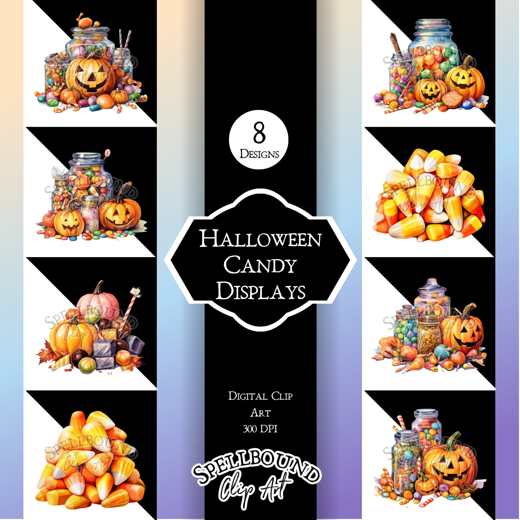 Halloween Candy Clipart, Commercial Use, Instant Download, Food Clip ...