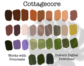 Procreate Color Palette, Earth Tones, Color Swatches, iPad Procreate ...