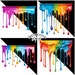 Rainbow Paint Drip Borders Digital Clipart, Commercial Use, Instant ...