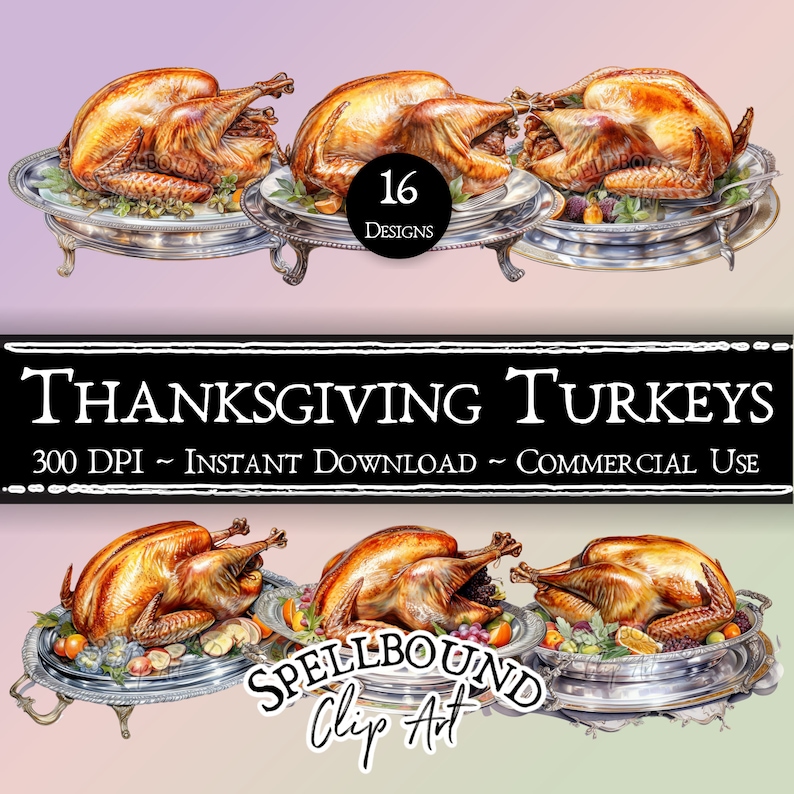 Turkey Clipart Commercial Use Instant Download Food Clip - Etsy