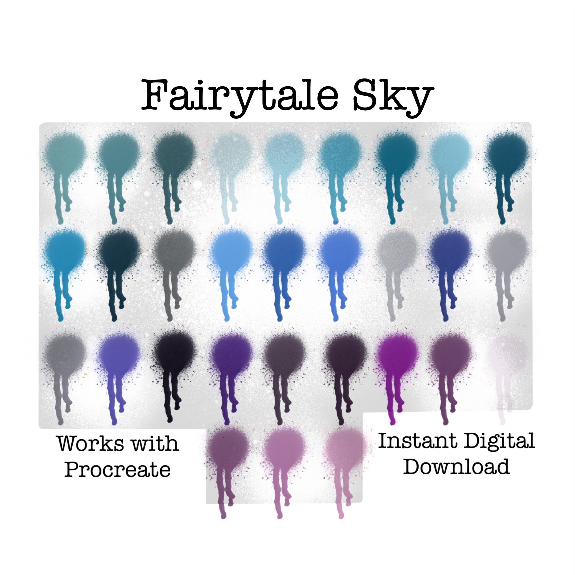 Procreate Color Palette Cool Colors Color Swatches Ipad | Etsy