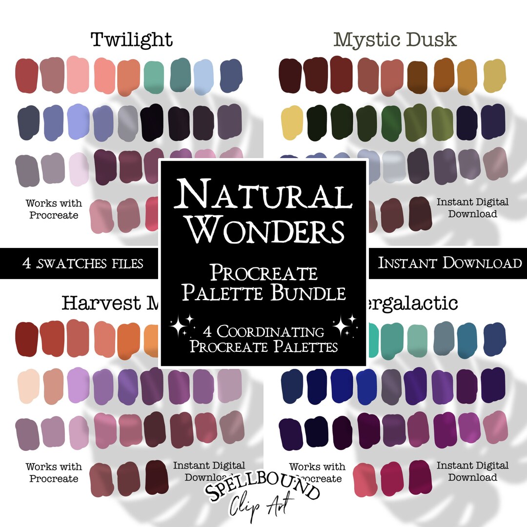 Procreate Color Palette Bundle, Sky Colors, Galaxy Colors, Color ...