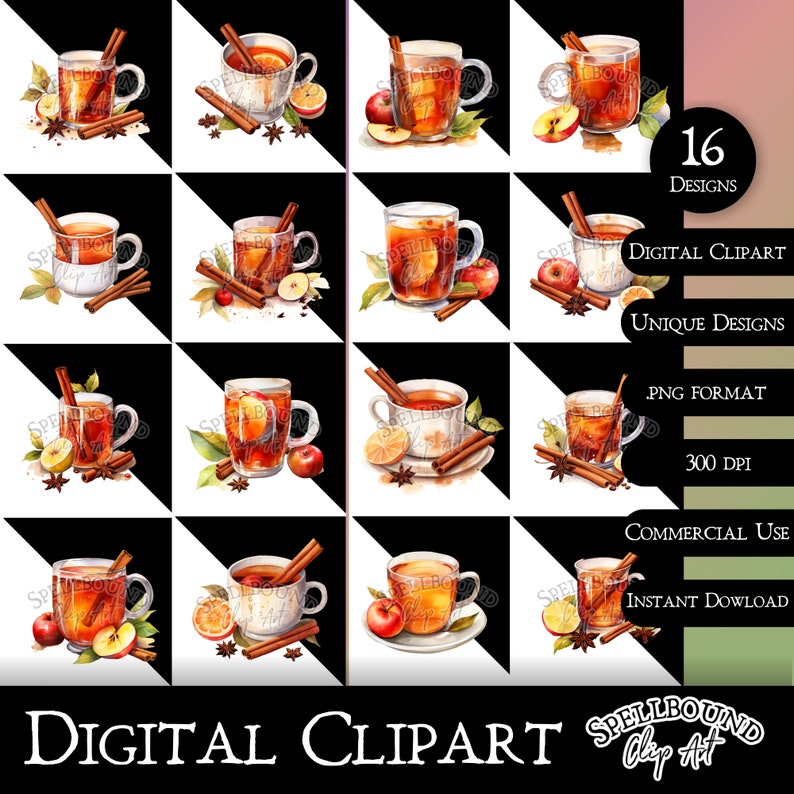 Apple Cider Digital Clipart, Commercial Use, Instant Download, Apple ...