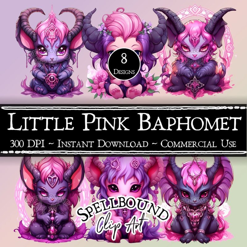 Cute Satanic Clipart - Etsy