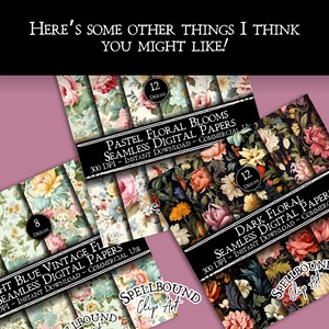 Summer Garden Floral Seamless Digital Papers, Commercial Use, Instant ...