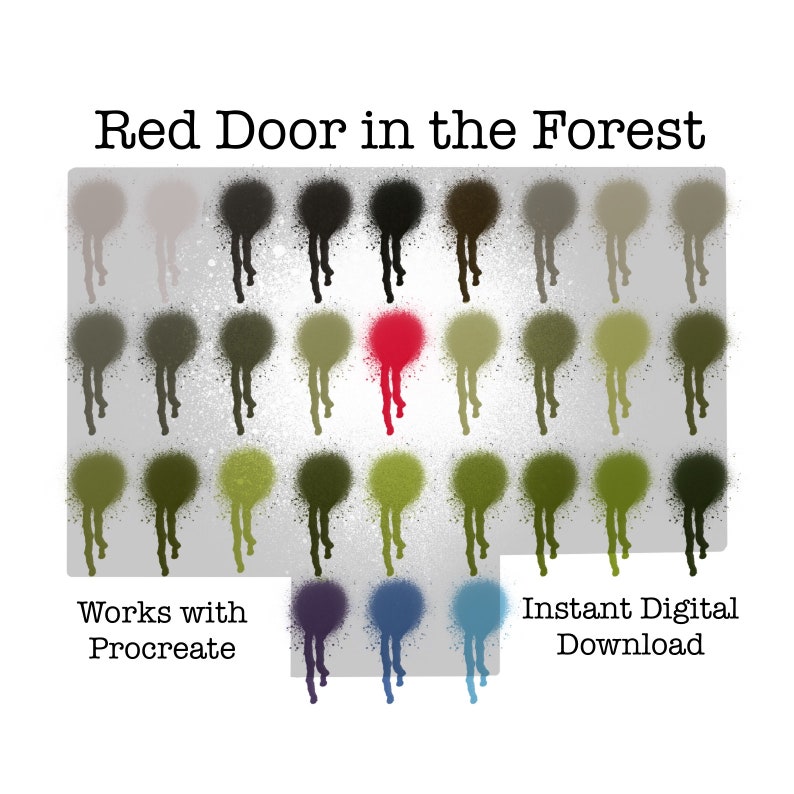 Procreate Color Palette Forest Palette Green Palette | Etsy