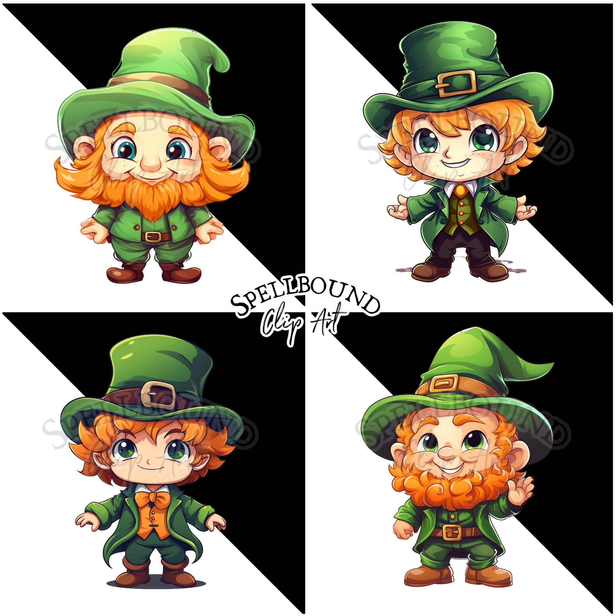 Leprechauns Digital Clipart, Commercial Use, Instant Download, St ...
