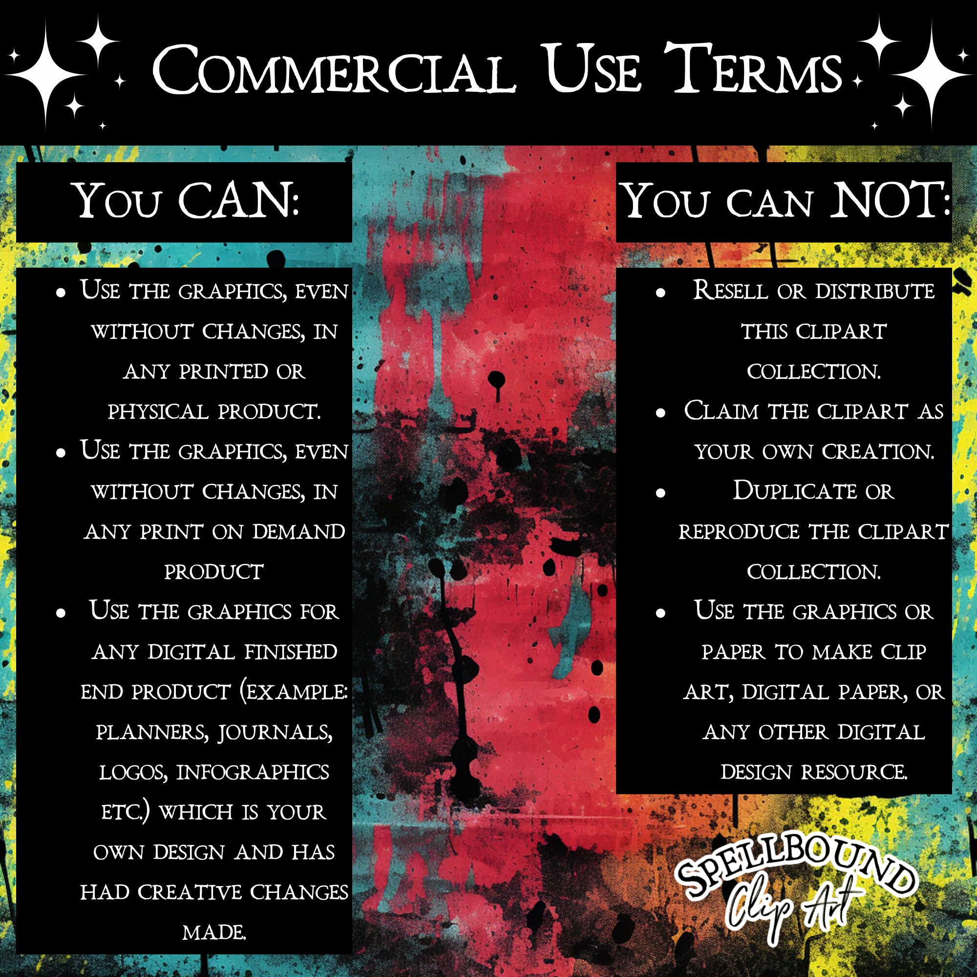 Neon Distressed Grunge Seamless Digital Papers, Commercial Use, Instant ...