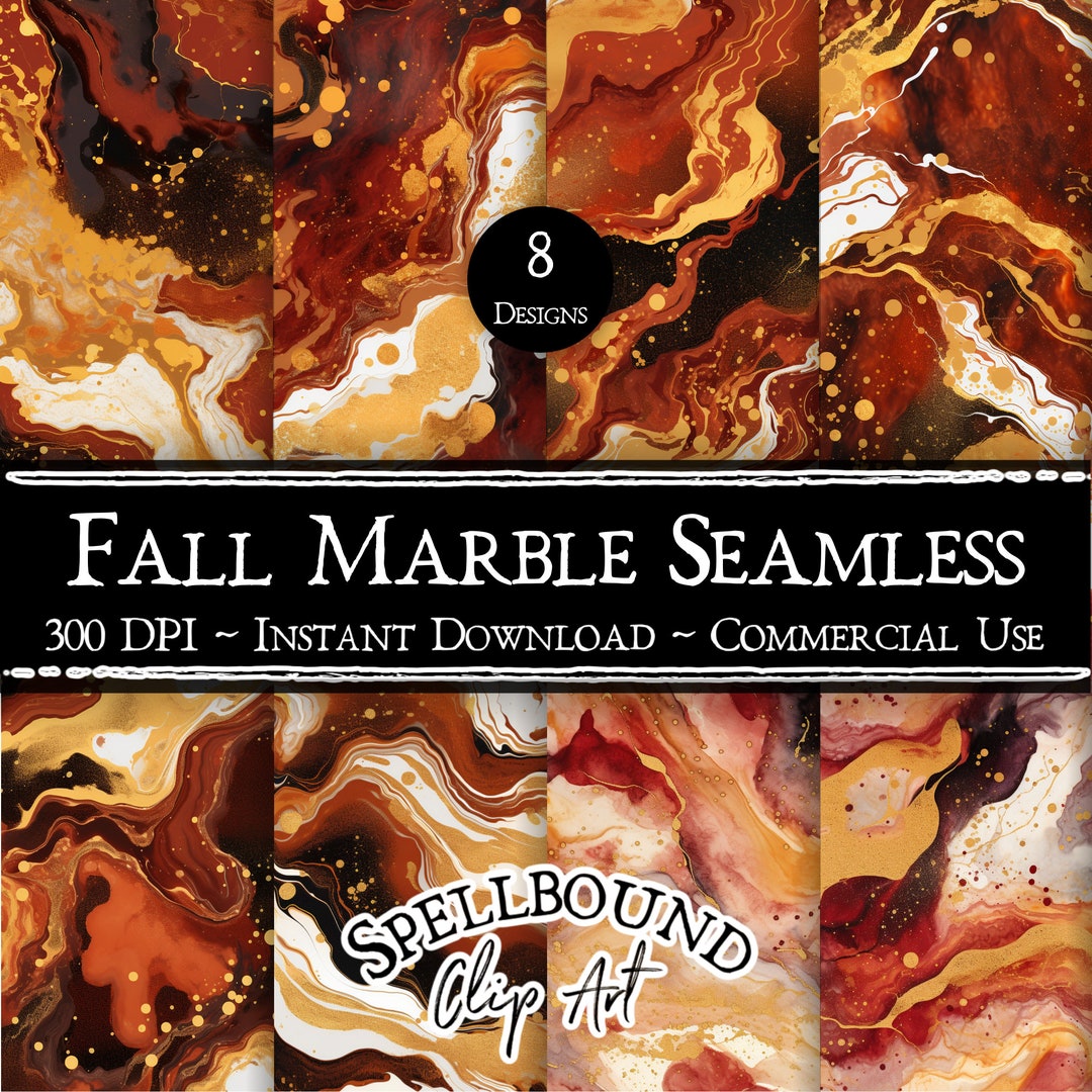 Fall Marble Seamless Digital Papers, Commercial Use, Instant Download ...