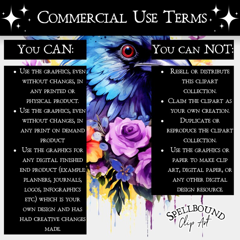 Birds With Flowers Digital Clipart, Commercial Use, Instant Download ...